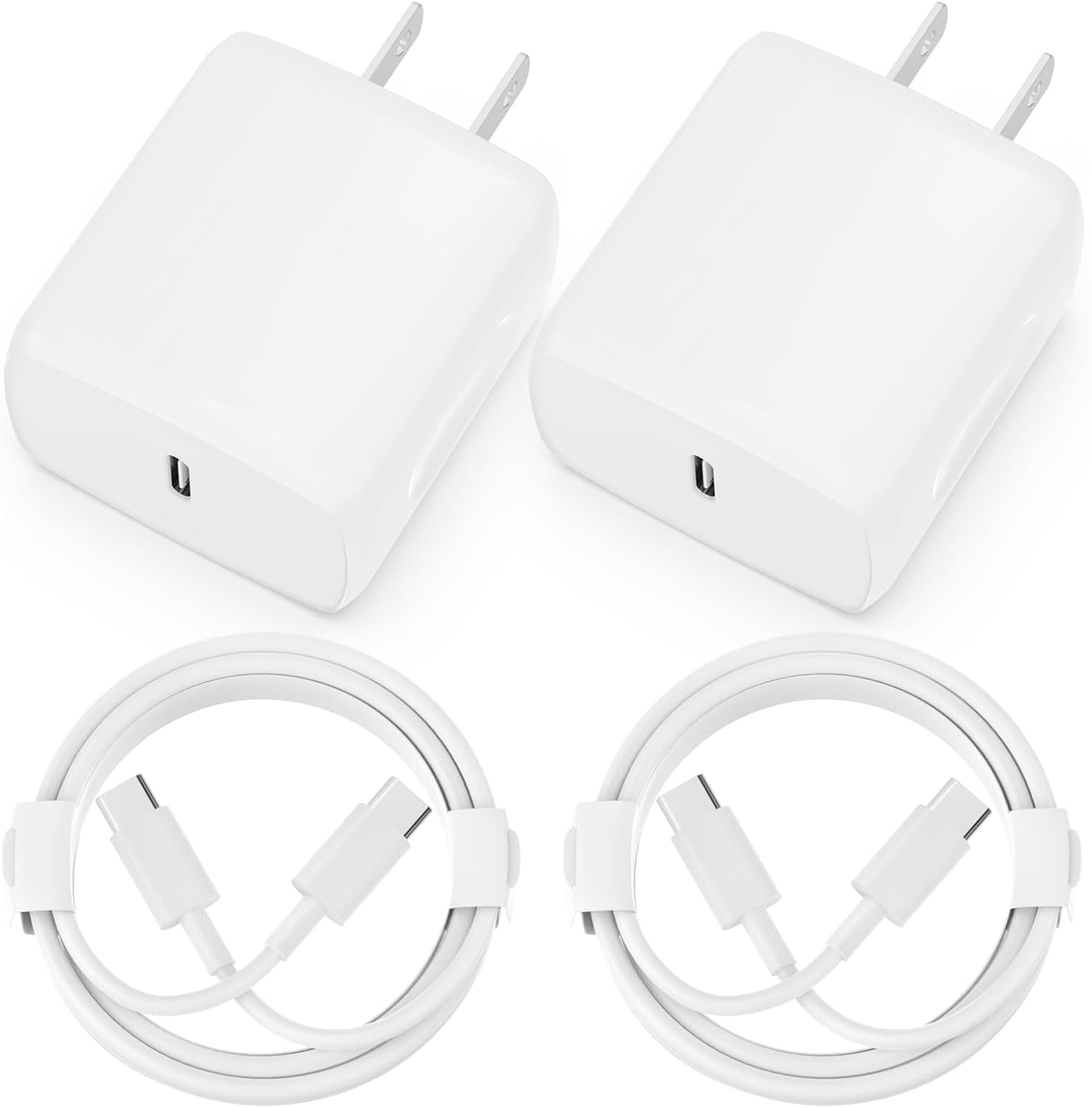 Hot Deal 2 Pack Usb C Charger Cubes And Fast Cords Only 3